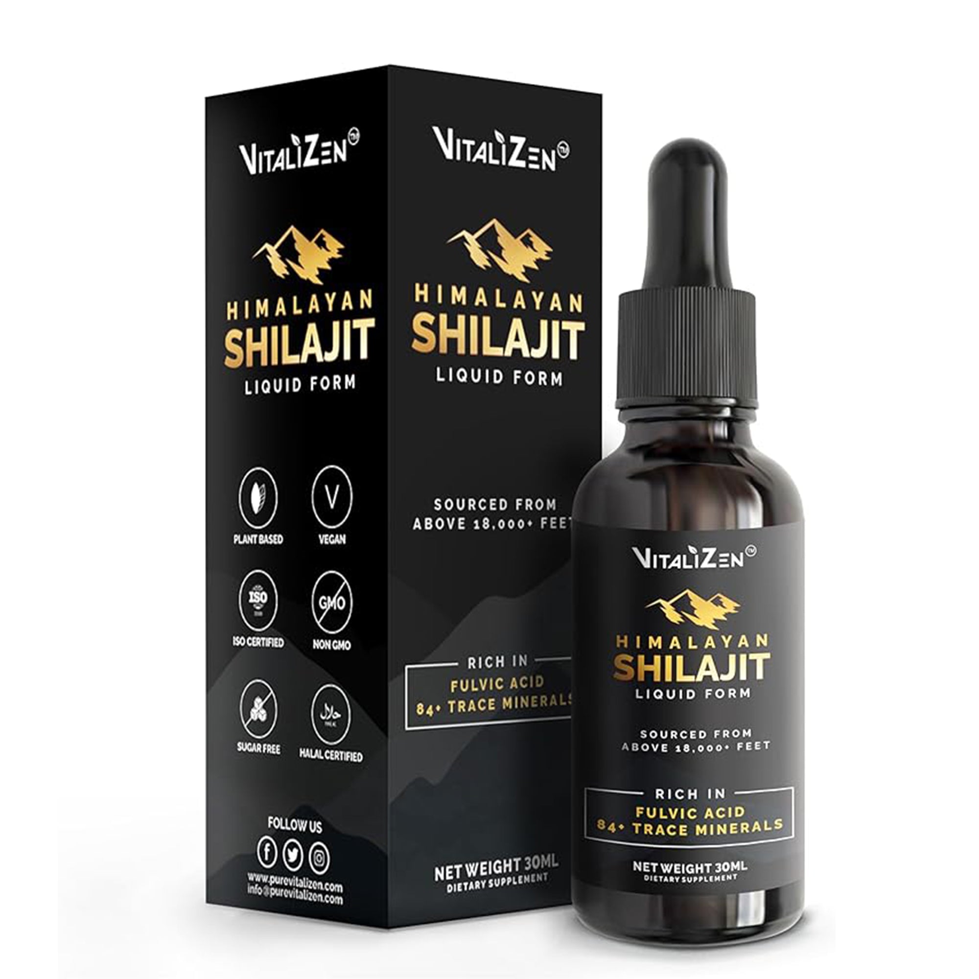 Shilajit Pure Himalayan Organic Drops | 100% Natural Liquid Shilajit D ...